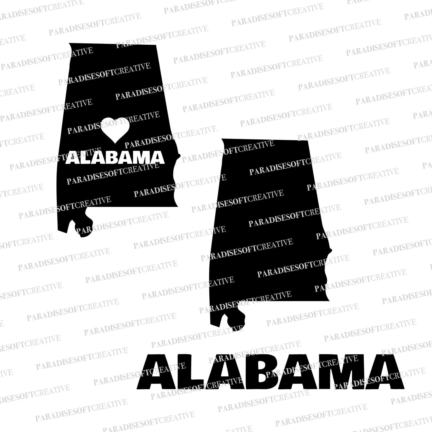 Alabama SVG Alabama Shape State Alabama Silhouette Alabama - Etsy
