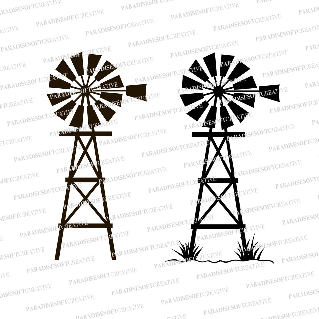 Windmill SVG, Windmill Vector, Windmill Clipart, Windmill Silhouette ...