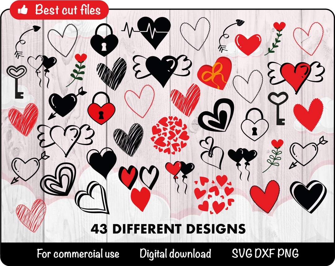Heart Svg Bundle Heart Svg Hand Drawn Hearts Svg Open Heart - Etsy UK