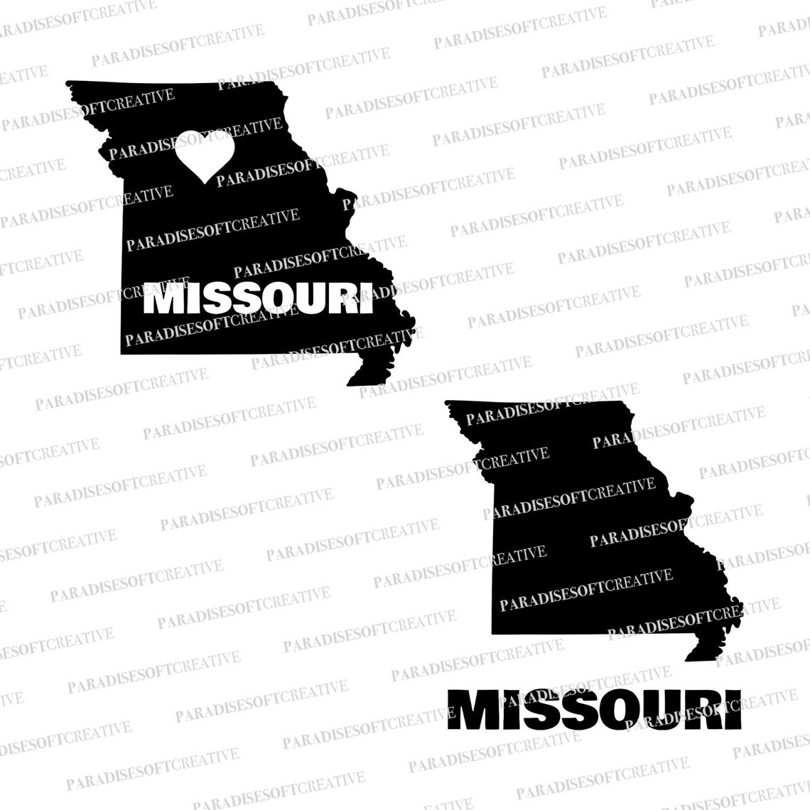 Missouri SVG Missouri Shape State Missouri Silhouette | Etsy