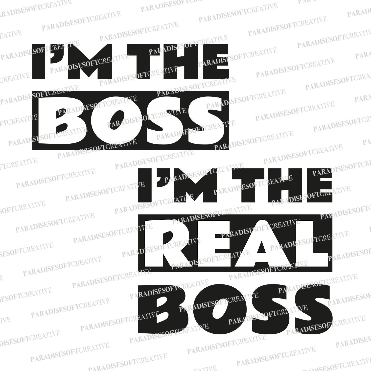 I'm the boss svg I am the real boss svg Funny Couple | Etsy