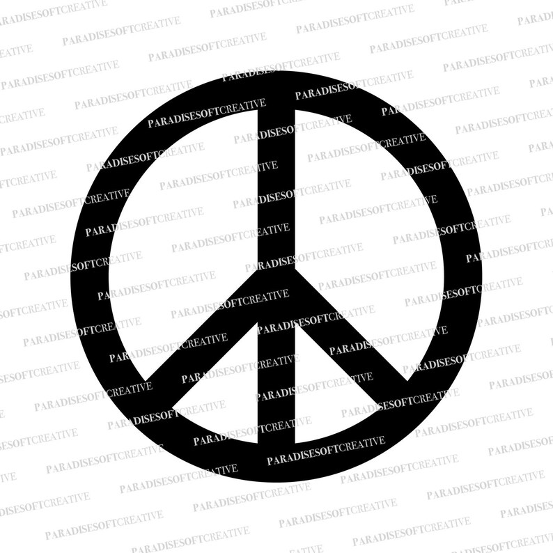 Peace Sign SVG Peace Svg Instant Download Silhouette | Etsy