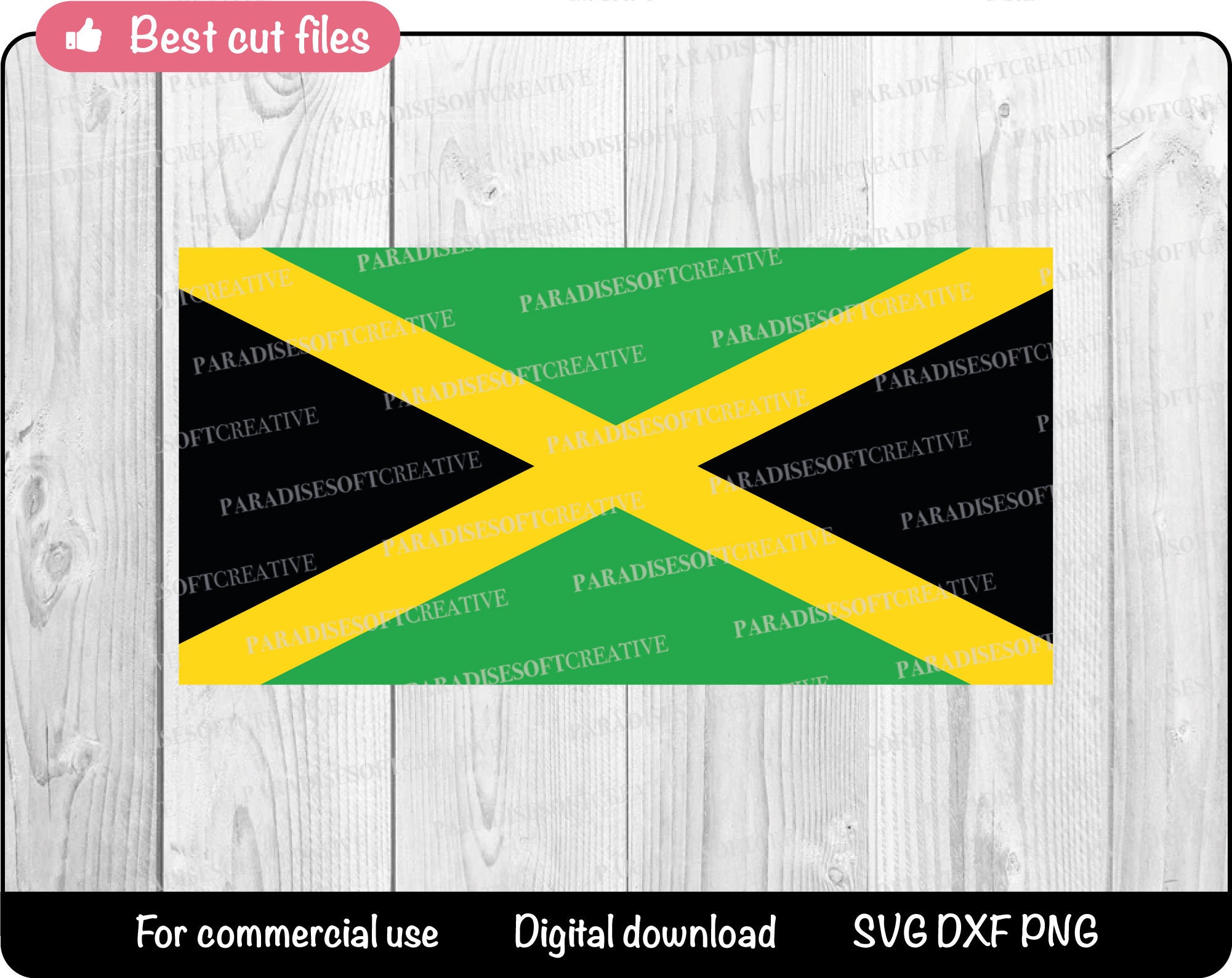 Jamaica Flag SVG Jamaican Flag DXF Jamaica Vector Jamaican - Etsy Canada