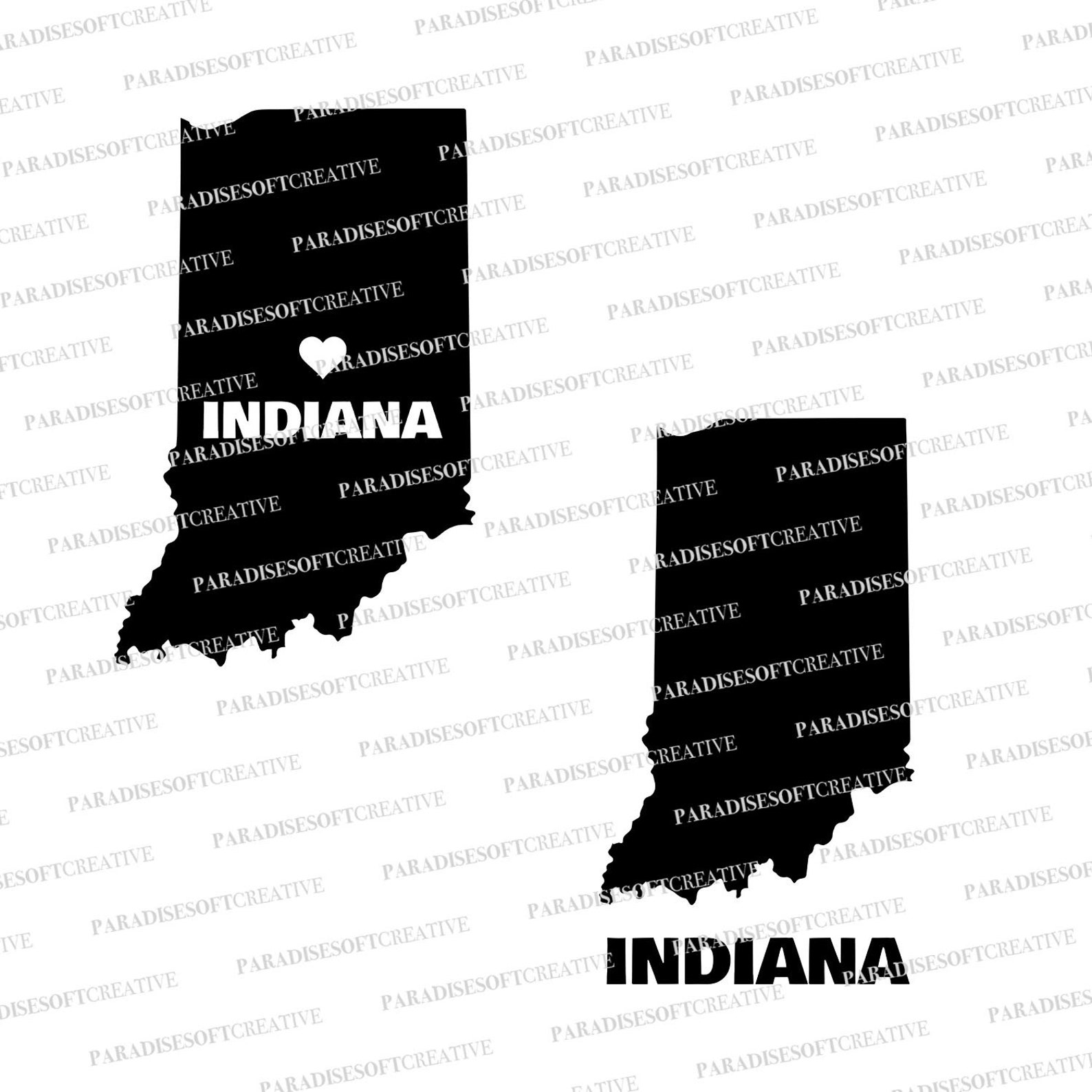 Indiana SVG Indiana Shape State Indiana Silhouette Indiana - Etsy