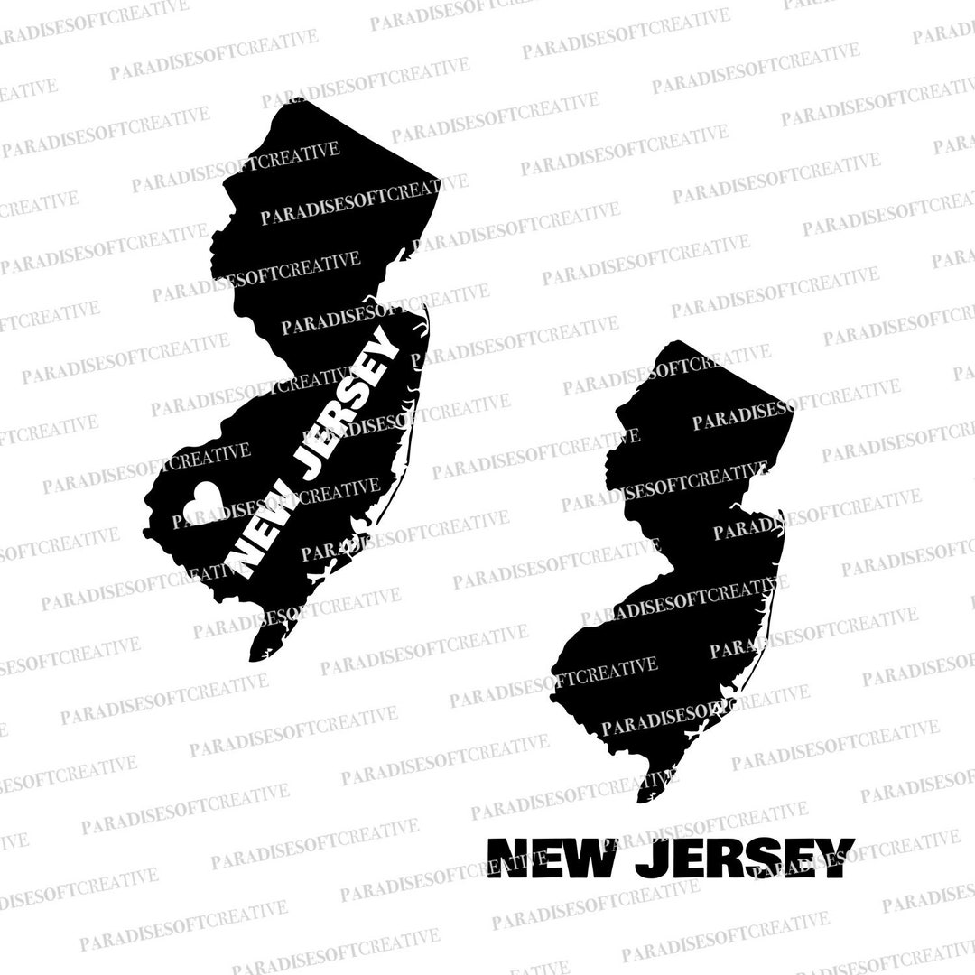 New Jersey SVG, New Jersey Shape State, New Jersey Silhouette, New ...