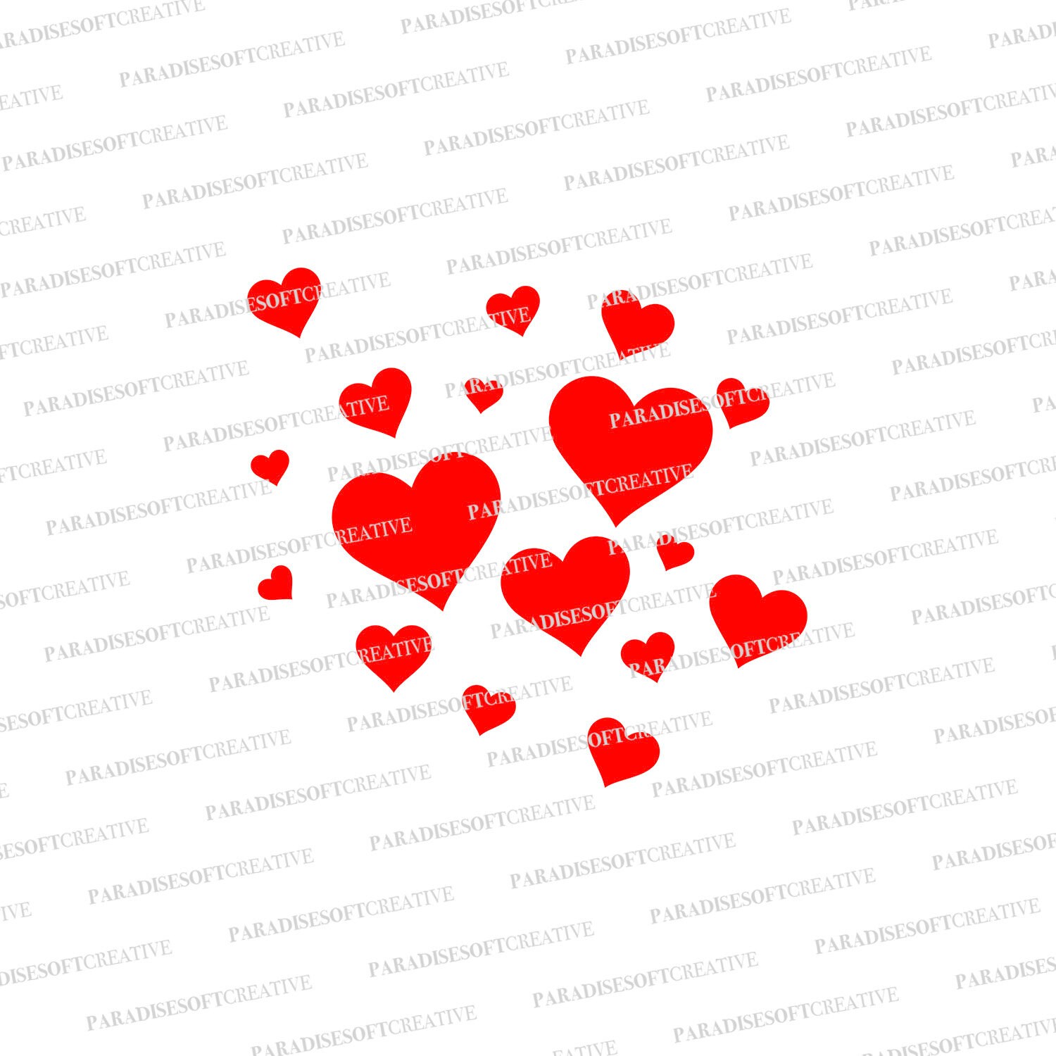 Corazones rojos SVG Corazón SVG San Valentín SVG 14 febrero | Etsy