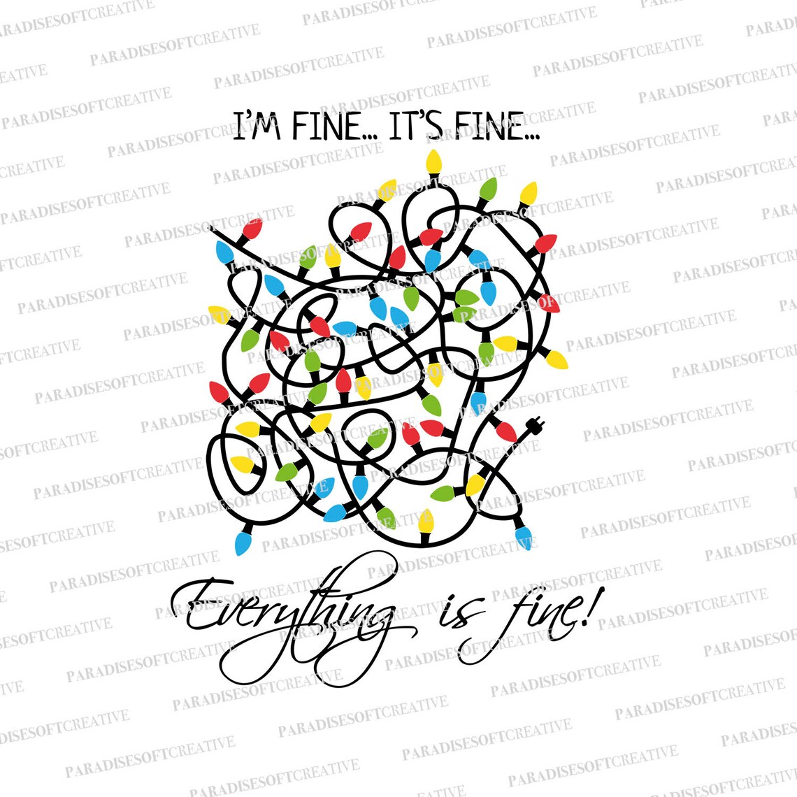 Jumbled Christmas Lights SVG Mess of Christmas Lights SVG - Etsy