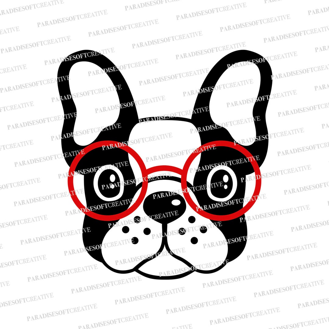 Nerd Dog SVG, Geek Dog SVG, Nerd Bulldog SVG, Nerd Bull Dog Svg, Nerd ...