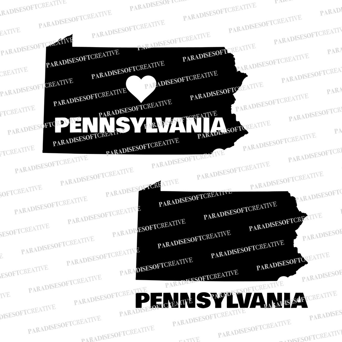 Pennsylvania SVG Pennsylvania Shape State Pennsylvania - Etsy