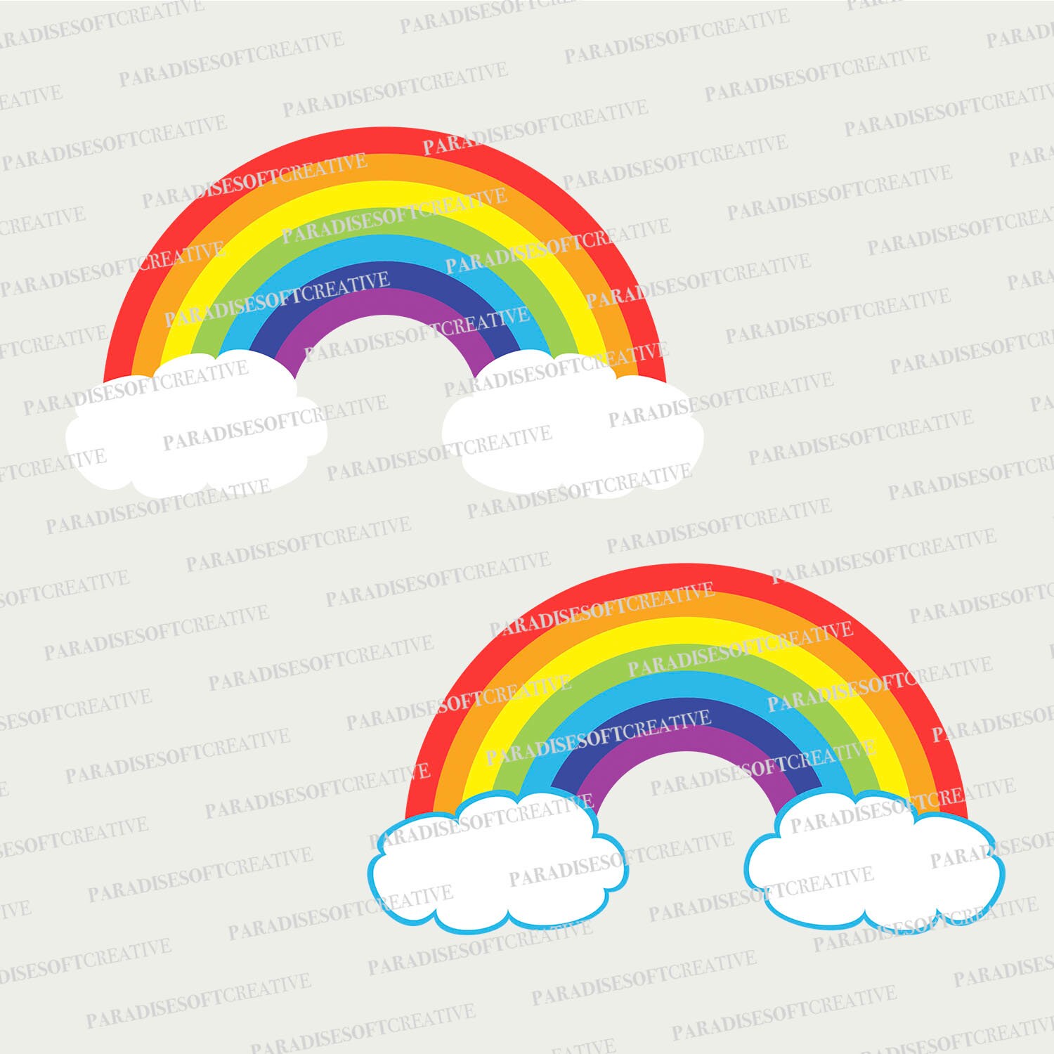 Arco iris SVG Arco iris bundle svg Arco iris clipart nube - Etsy España