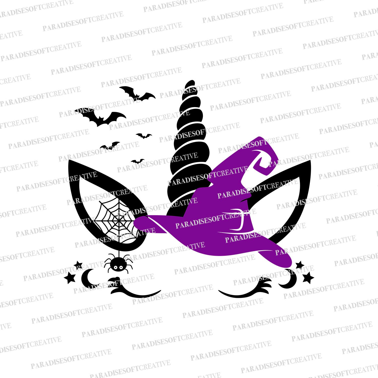 Unicorn Face Halloween svg Happy Halloween SVG Halloween | Etsy