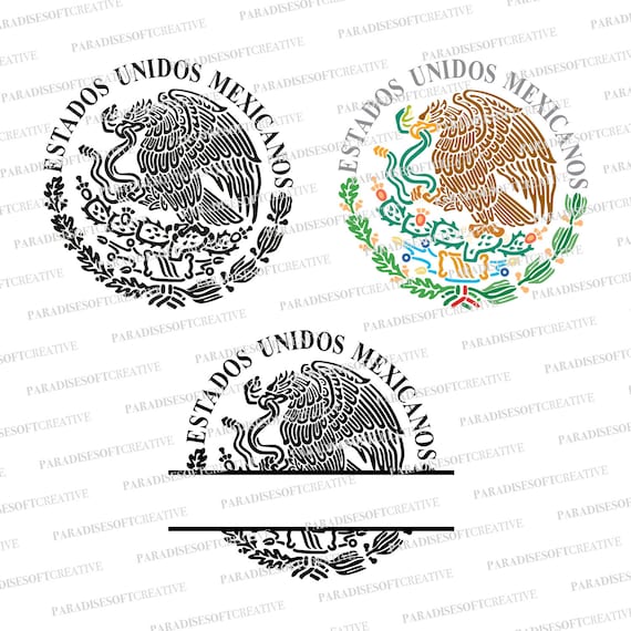 Vector Del Logotipo Del águila Mexicana Distressed Escudo Nacional