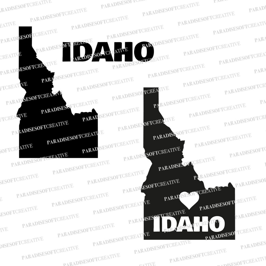 Idaho SVG, Idaho Shape State, Idaho Silhouette, Idaho State, Idaho ...