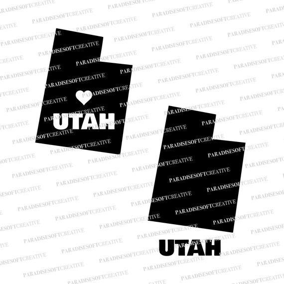 Utah SVG Utah Shape State Utah Silhouette Utah State Utah | Etsy