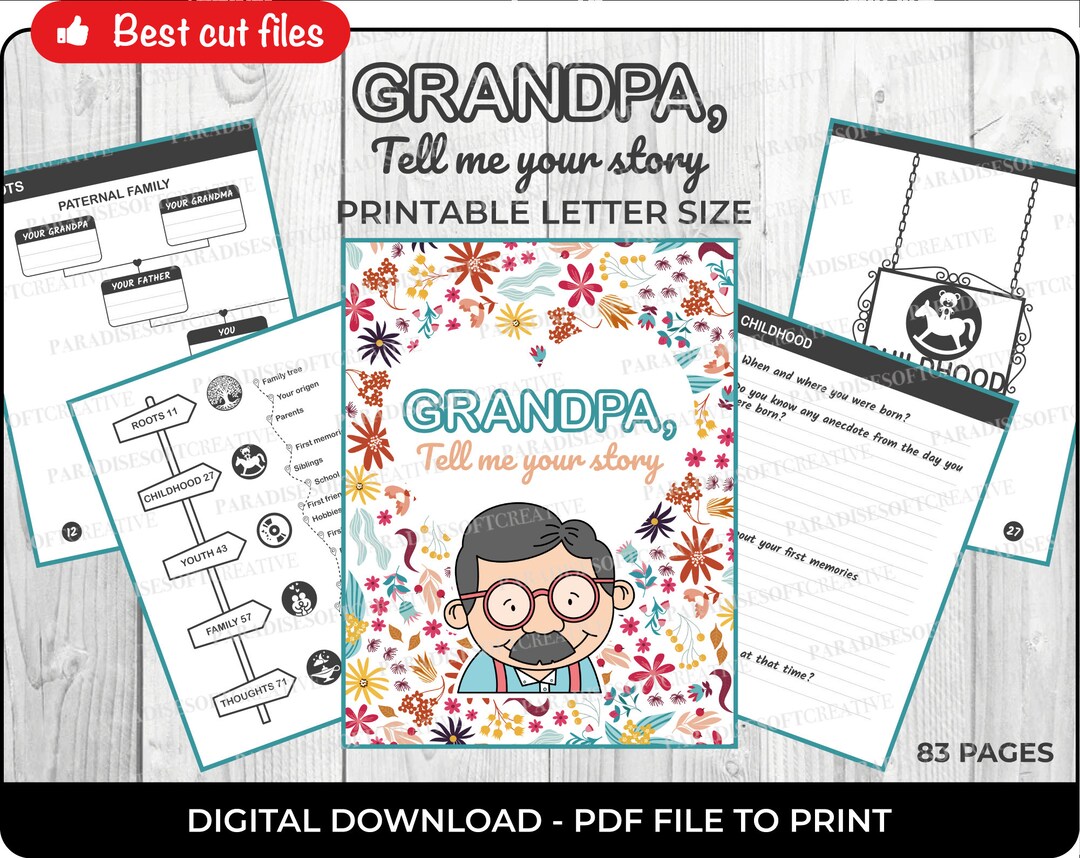 Grandpa Tell Me Your Story PDF - A Perfect Gift for Your Grandfather ...
