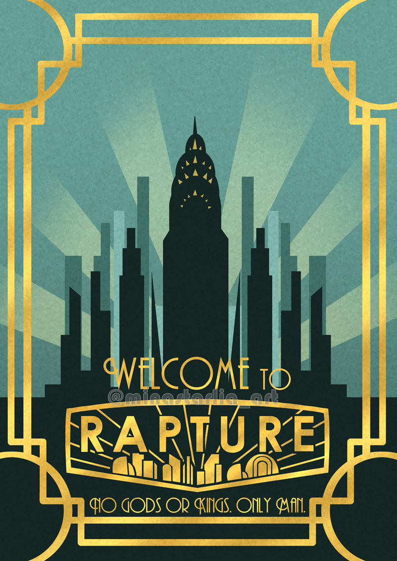 RAPTURE & COLUMBIA Bioshock Print - Etsy UK