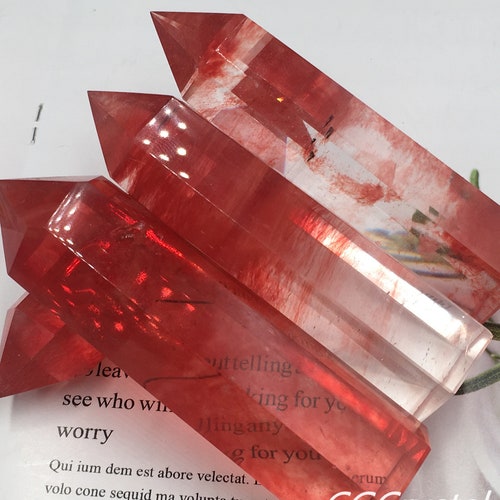 70g Red Smelting Stone Quartz Crystal Obeliskhome | Etsy