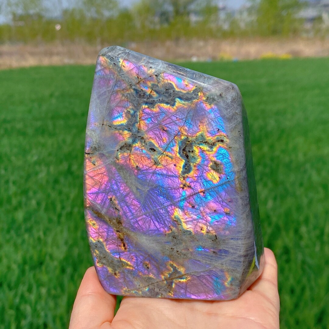 2LB+ Natural Purple Labradorite Freeform,labradorite Specimen,high ...