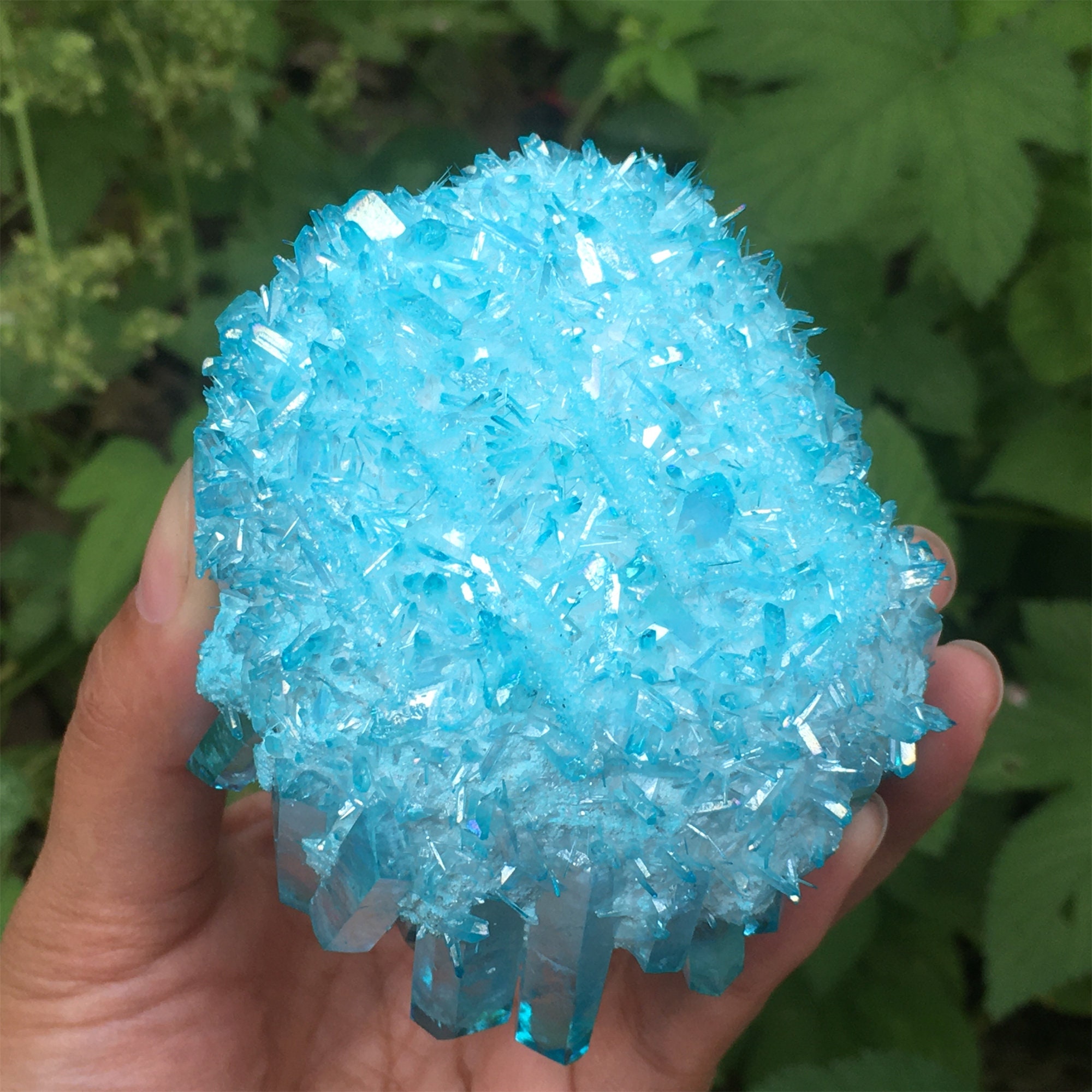 300g Blue Titanium Aura Quartz Crystal Clusterreiki | Etsy