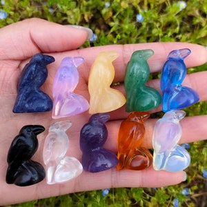 Natural Mix Quartz Crow,quartz Crystal Crow,crystal Carved,reiki Heal ...