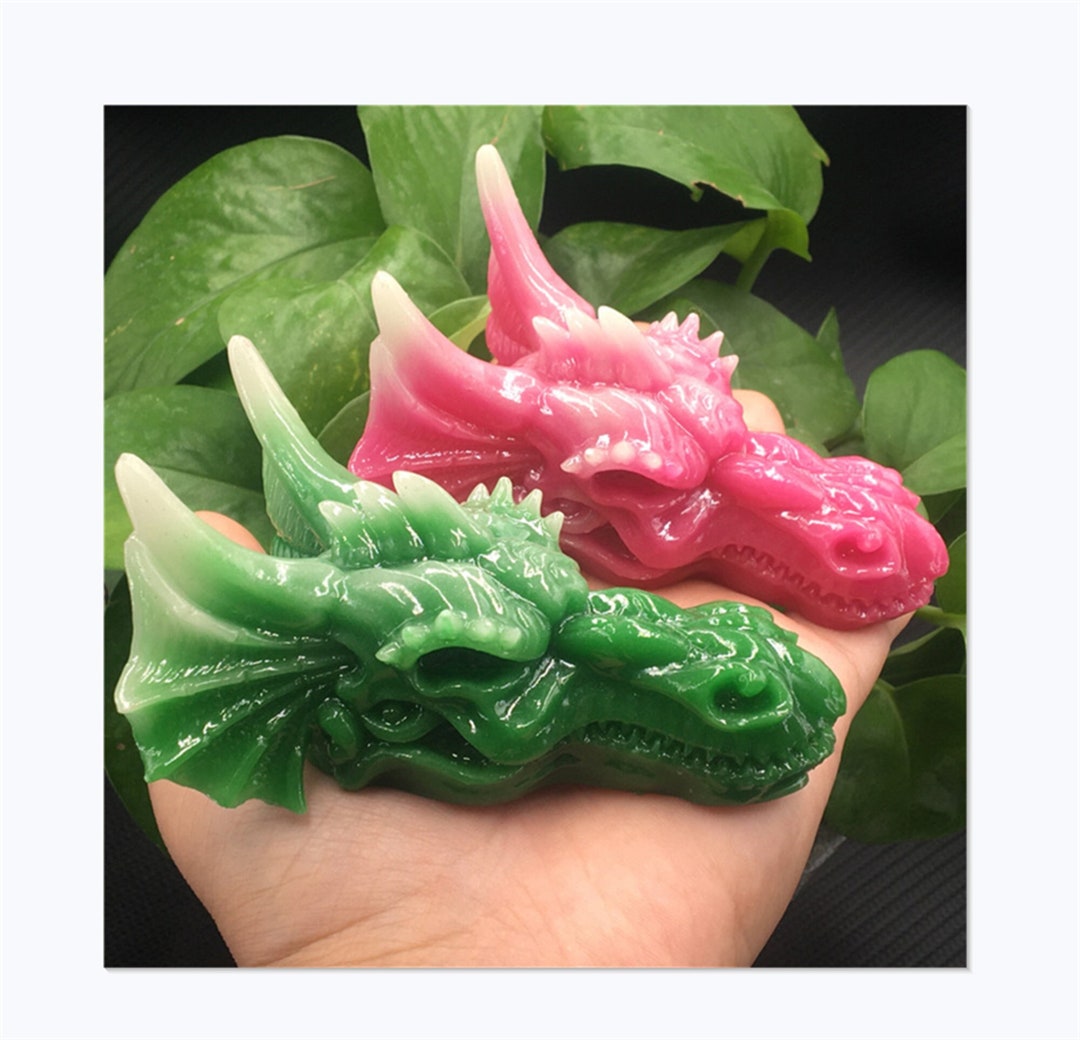 Hand Carved Luminous Stone Dragon,quartz Crystal Skull,home Decoration ...