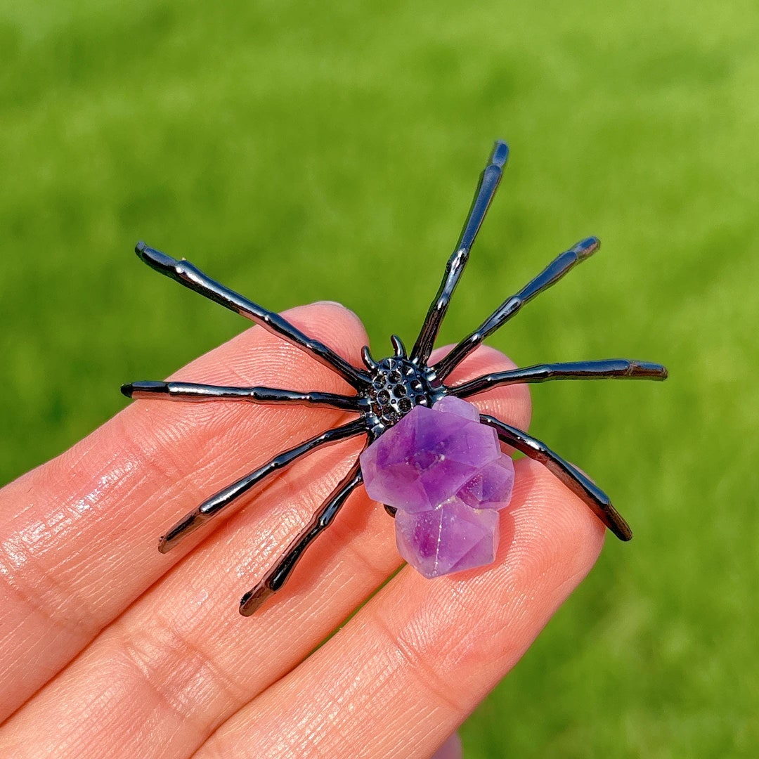 Natural Amethyst Cluster Spider,quartz Crystal Spider,mineral Specimen ...
