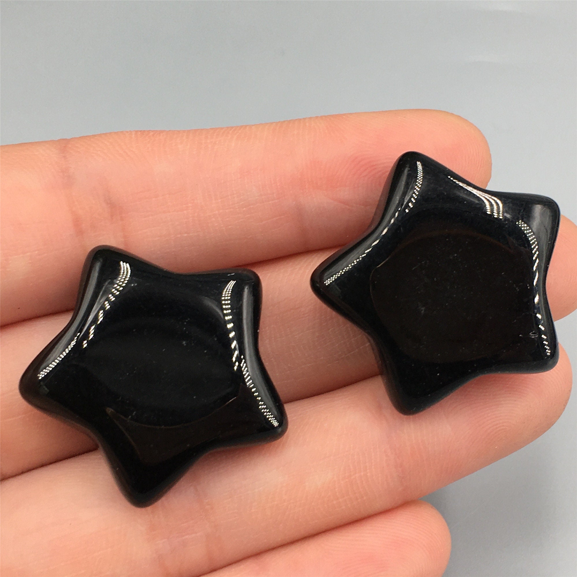 5PC Natural Obsidian Quartz Crystal StarCarved Quartz Crystal | Etsy