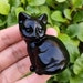 A Pair Natural Obsidian Cat,quartz Crystal Cat,crystal Energy,crystal ...