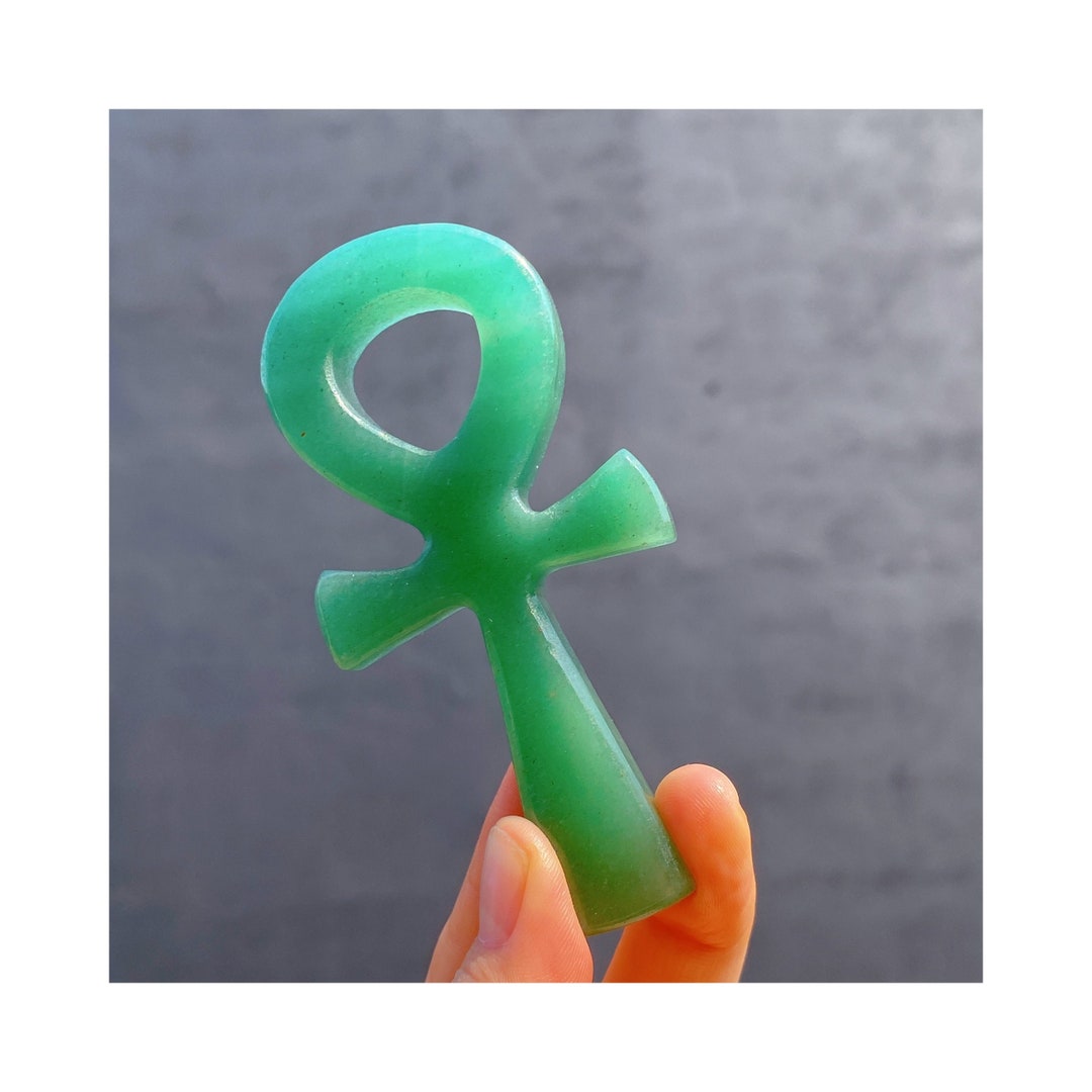 Natural Green Aventurine Ankh,quartz Crystal Ankh,ankh Key of Life,the ...