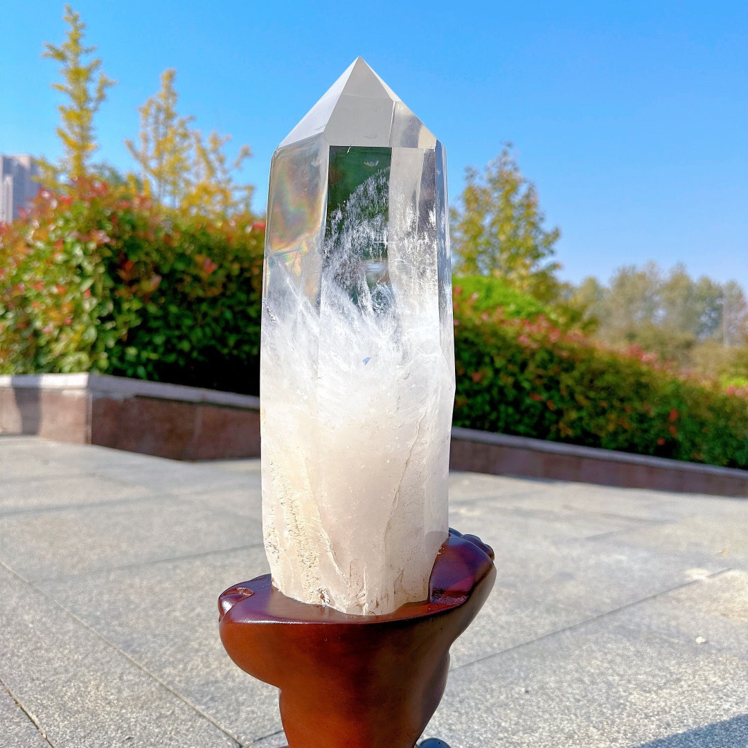 10.2LB Natural Clear Blue Needle Quartz Obelisk,crystal Tower,crystal ...