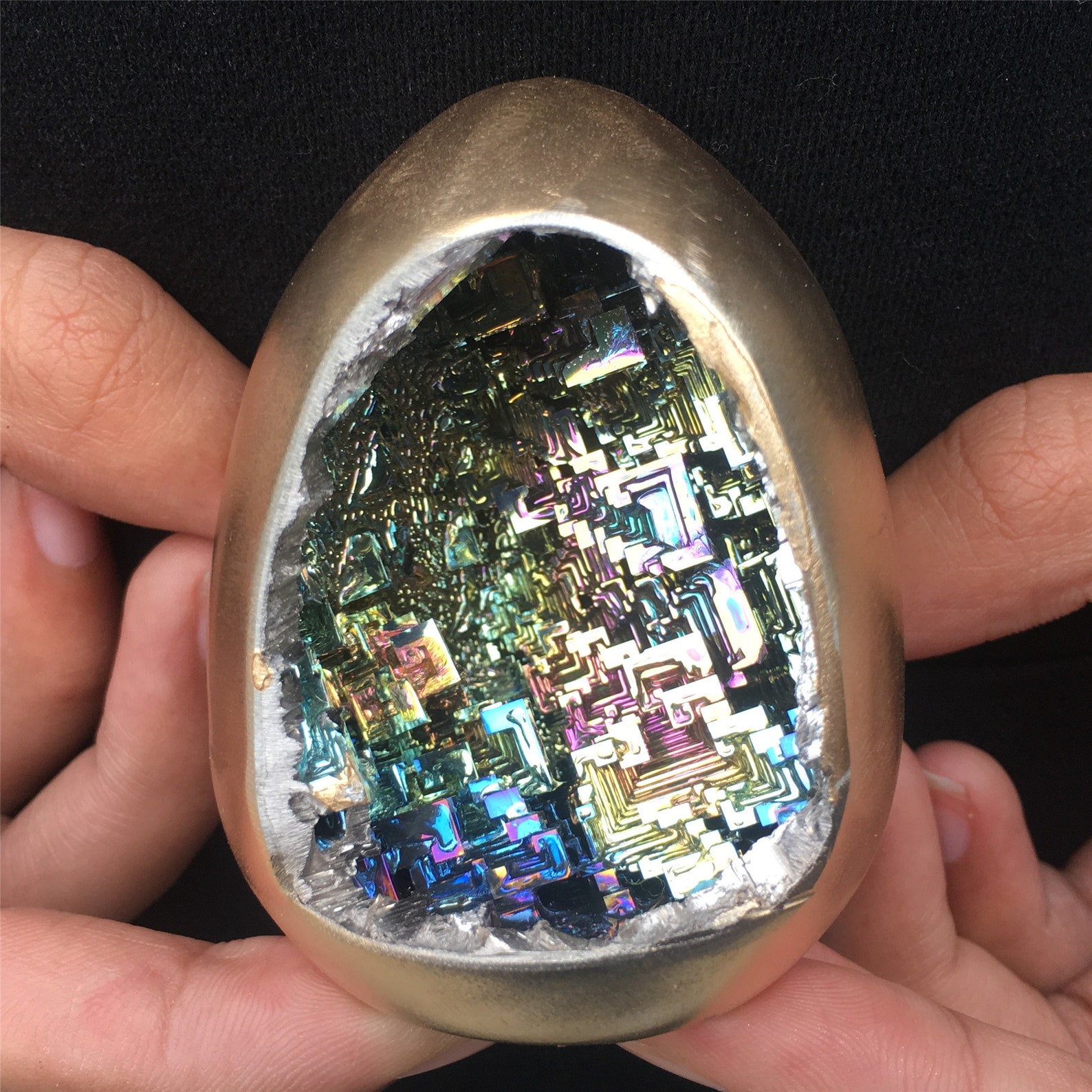 Rainbow Bismuth Ore Geode Quartz Crystal Mineral Specimen - Etsy Canada