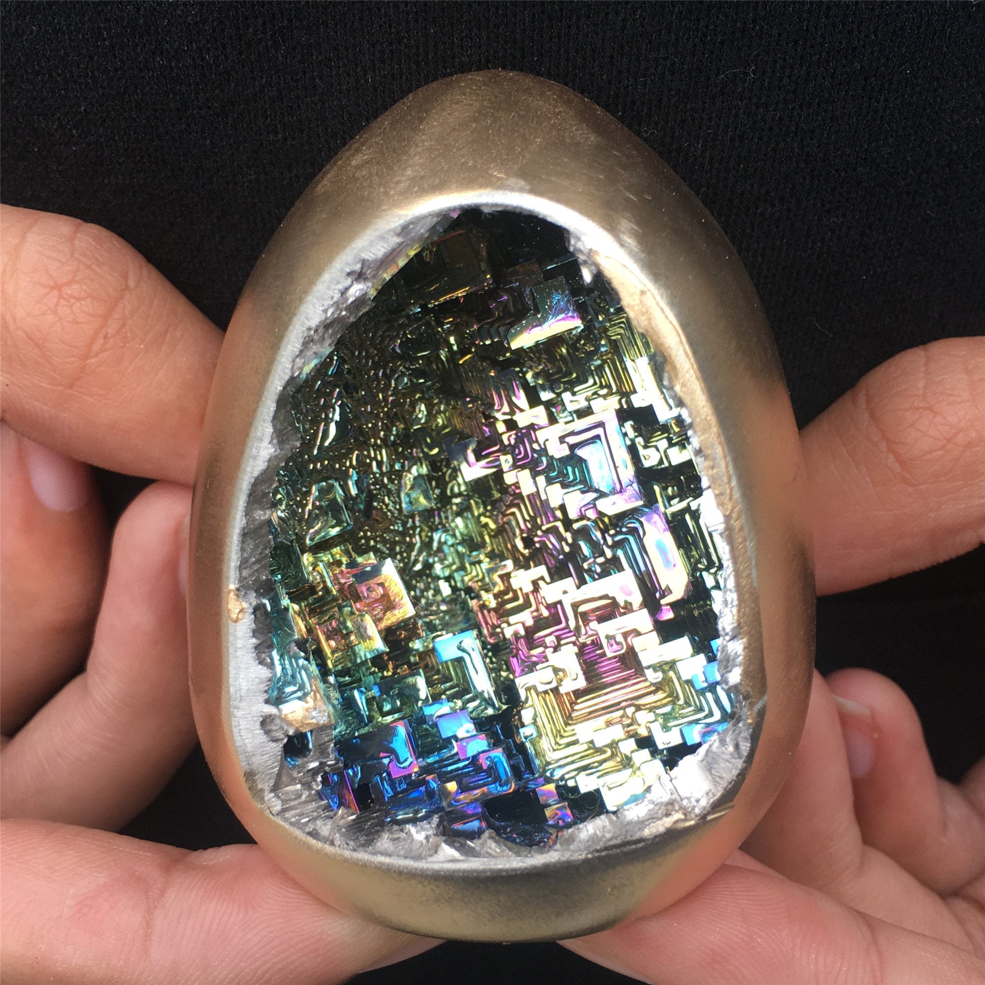 Rainbow Bismuth Ore Geode Quartz Crystal Mineral Specimen - Etsy Canada