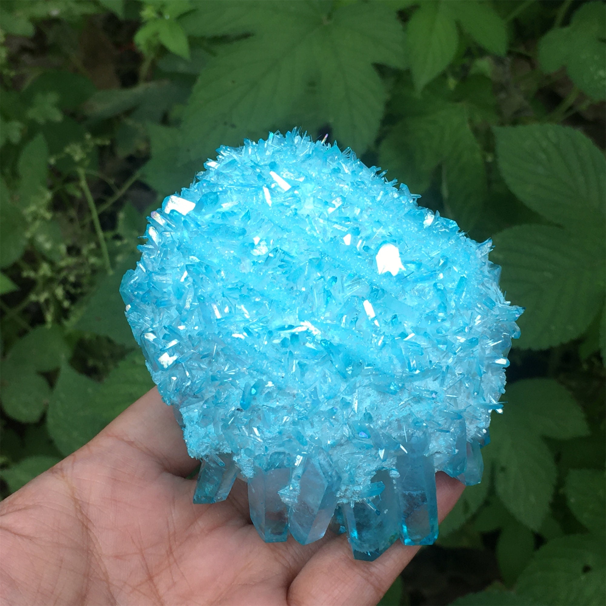 300g Blue Titanium Aura Quartz Crystal Clusterreiki | Etsy