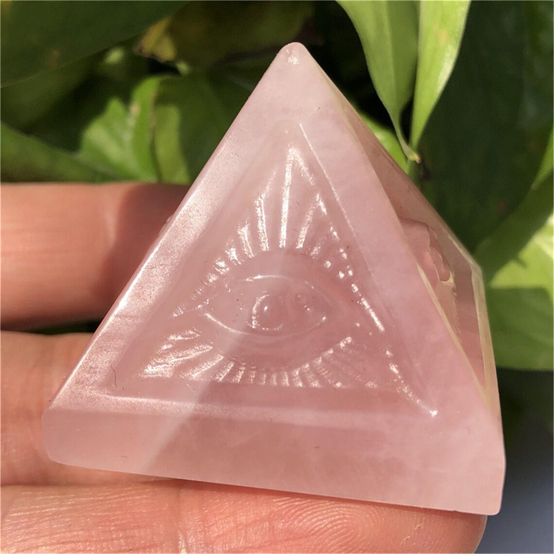 2pc Natural Rose Quartz Crystal PyramidStoneCrystal | Etsy