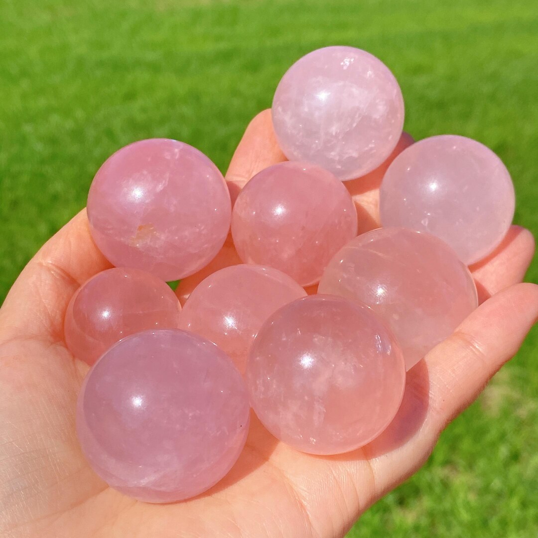 30mm Natural Rose Quartz Ball,quartz Crystal Sphere,crystal Ball,reiki ...