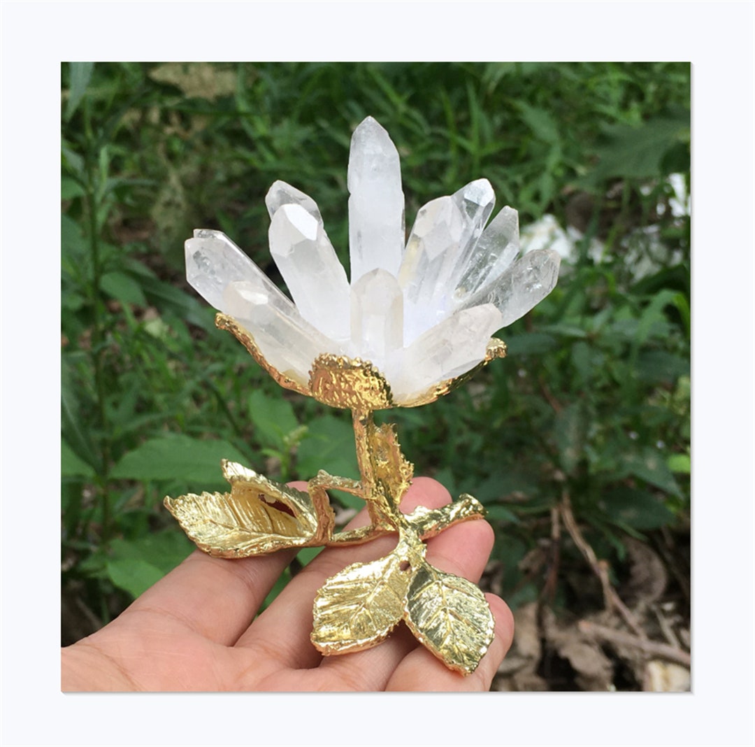 1pc Natural Clear Quartz Flower,quartz Crystal Flowers,crystal Gifts ...