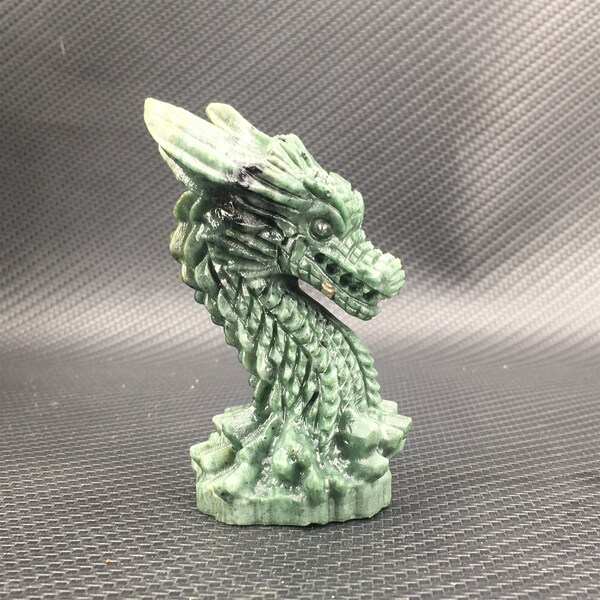 Green Jade Dragon Statue - Etsy