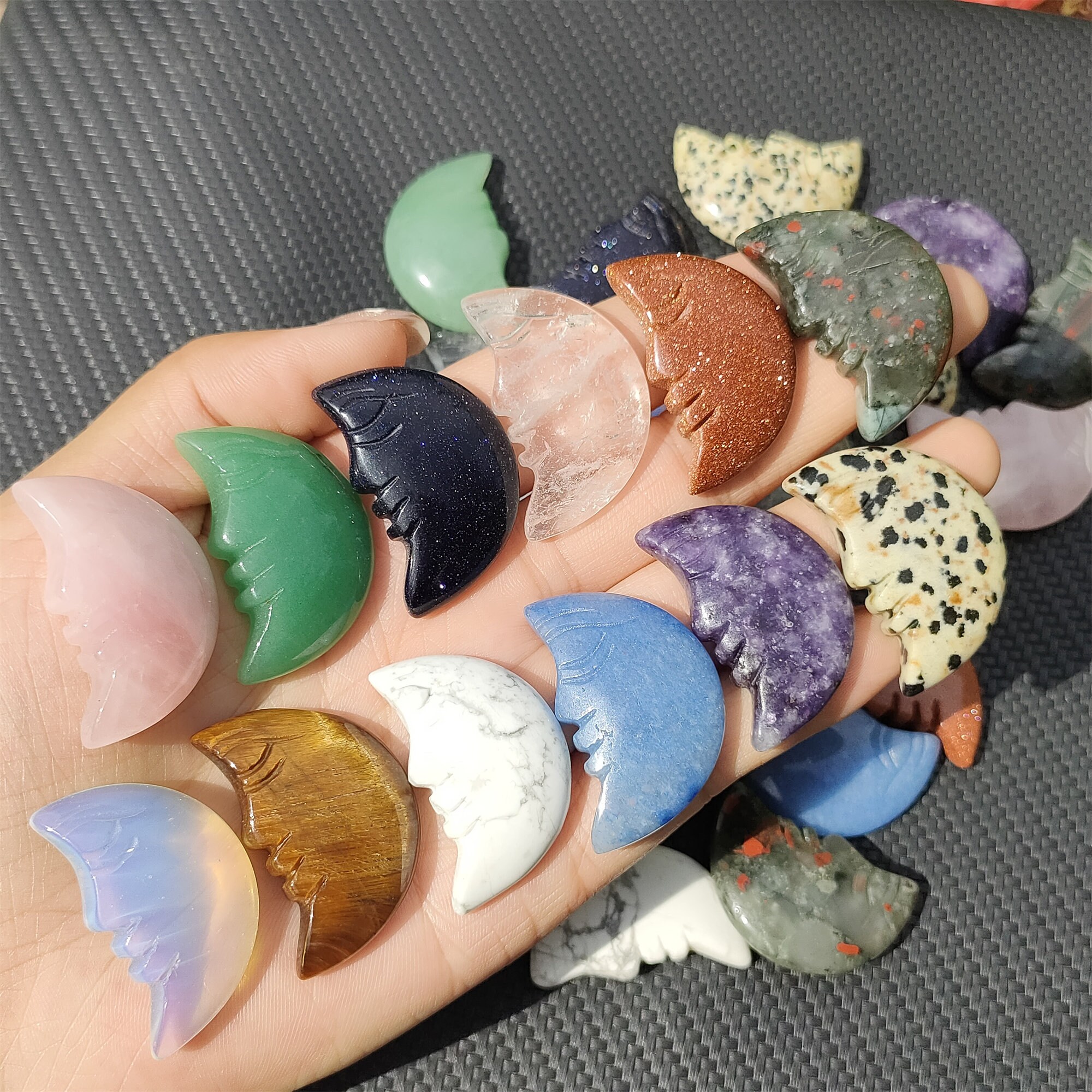 Natural MIX Quartz Crystal Moonquartz Crystal Moonblended - Etsy