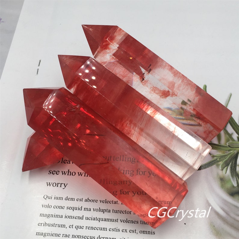 70g Red Smelting Stone Quartz Crystal Obeliskhome | Etsy