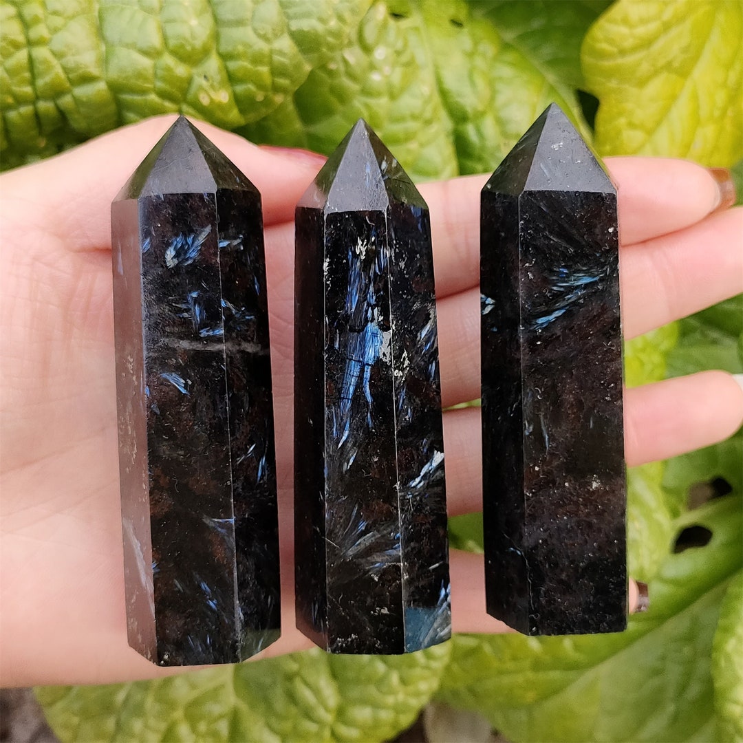 70g Natural Astrophyllite Obelisk,quartz Crystal Tower,quartz Wand ...