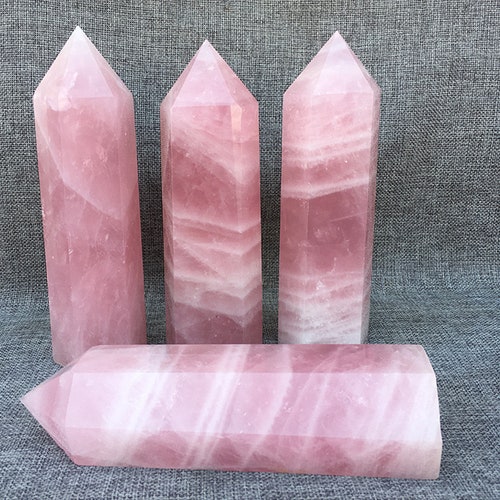 1PC Natural Rose Quartz Flowerquartz Crystal Flowerplant - Etsy