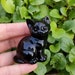 A Pair Natural Obsidian Cat,quartz Crystal Cat,crystal Energy,crystal ...