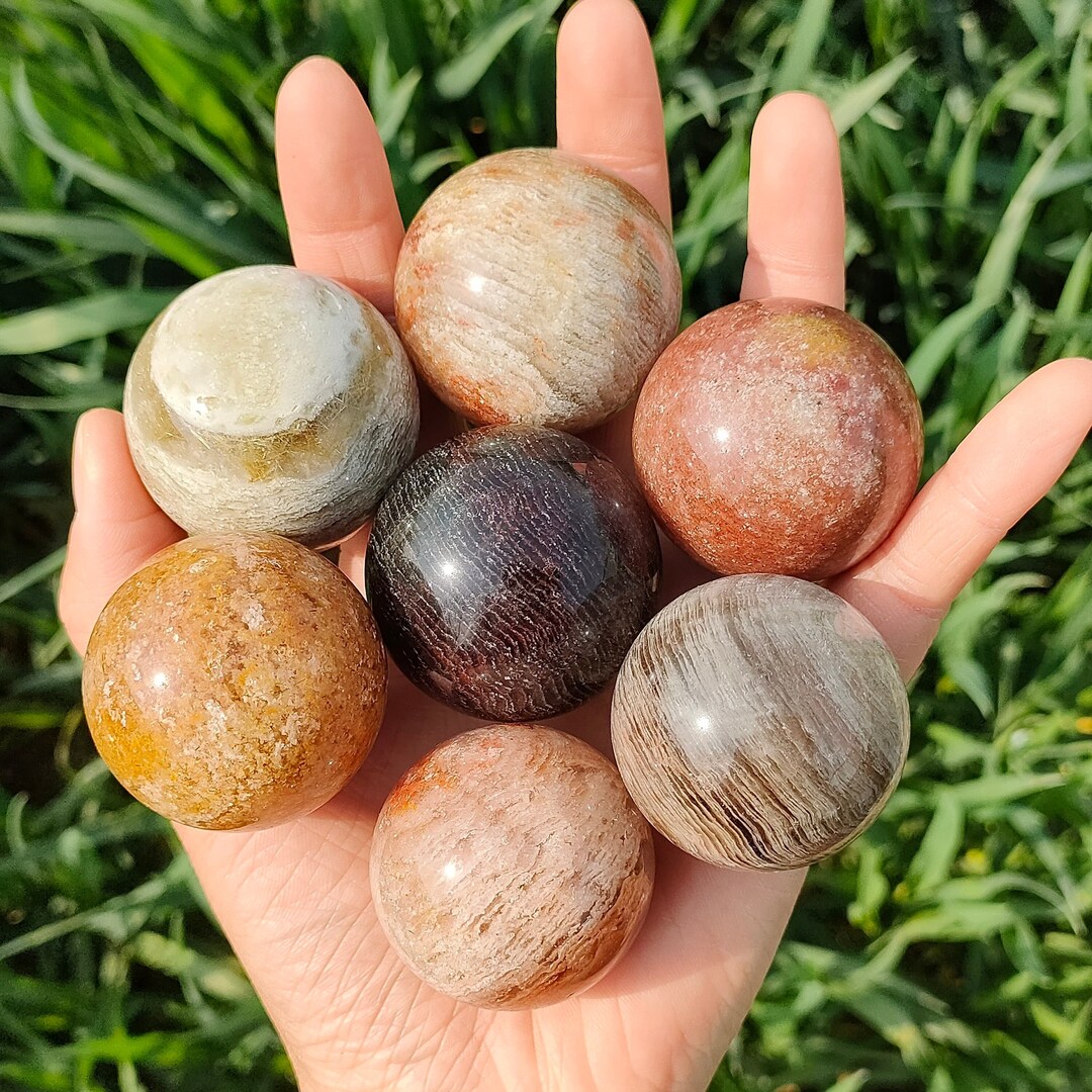 35mm Natural Thousand Layers of Ghost Crystal Sphere, Quartz Crystal ...