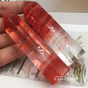 70g Red Smelting Stone Quartz Crystal Obelisk,home Decoration,crystal ...
