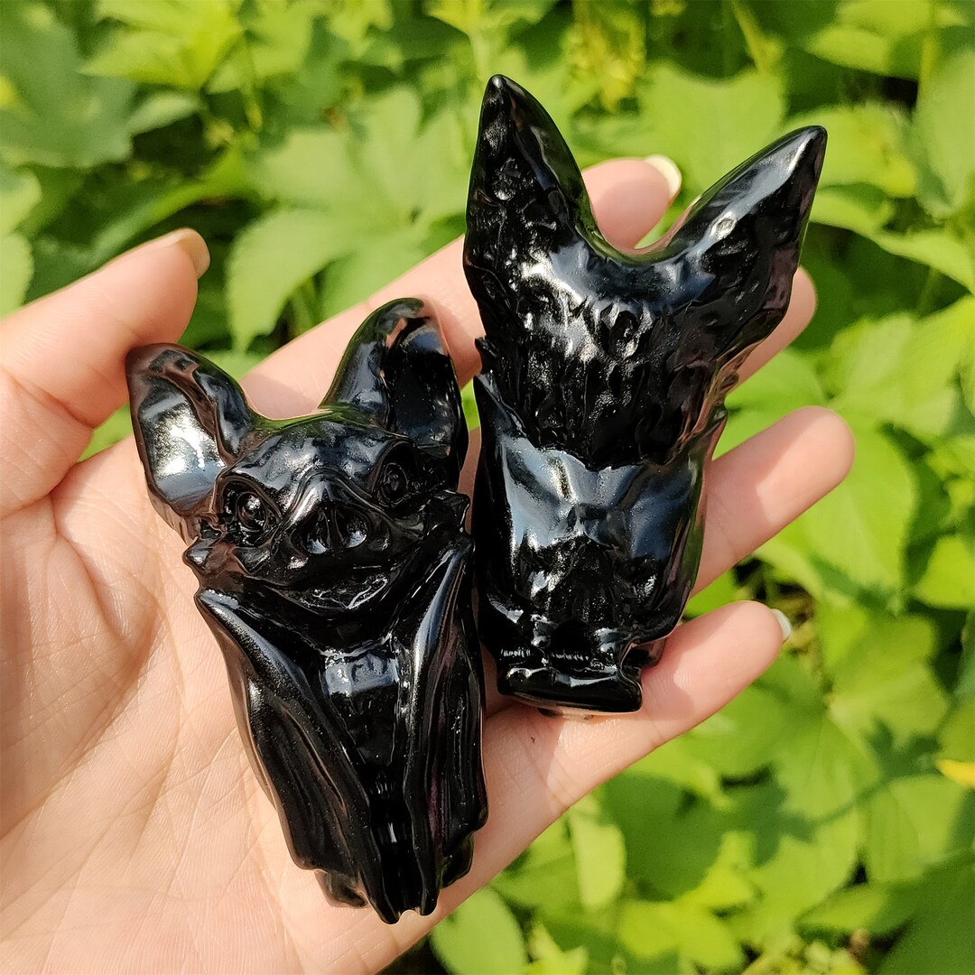 1pc Natural Obsidian Bat,quartz Crystal Bat,crystal Heal,home ...