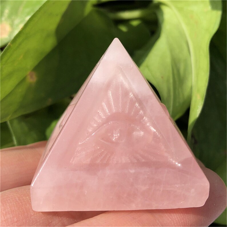 1pc Natural Rose Quartz Crystal Pyramidstonecrystal - Etsy