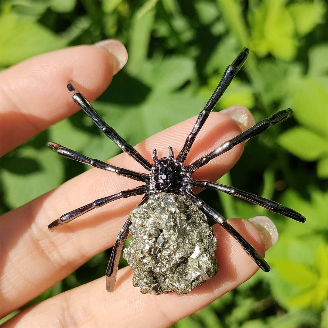 Natural Chalcopyrite Spider,quartz Spider,crystal Energy,crystal Heal ...