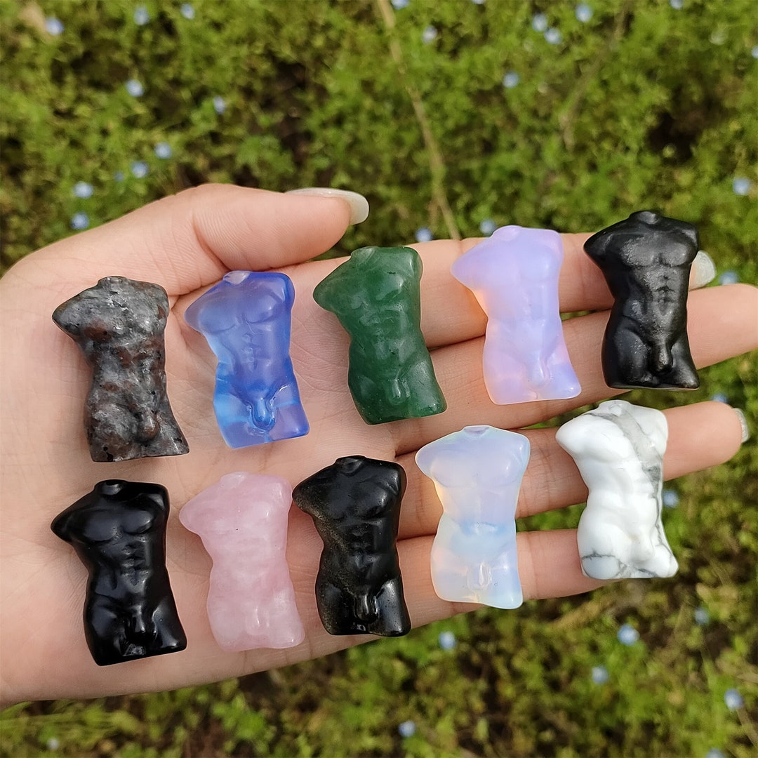 Natural Mixed Quartz Male Model,quartz Crystal Male Model,crystal ...