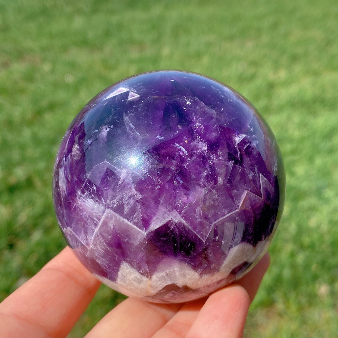 Natural Chevron Amethyst Sphere,quartz Crystal Ball,crystal Sphere ...