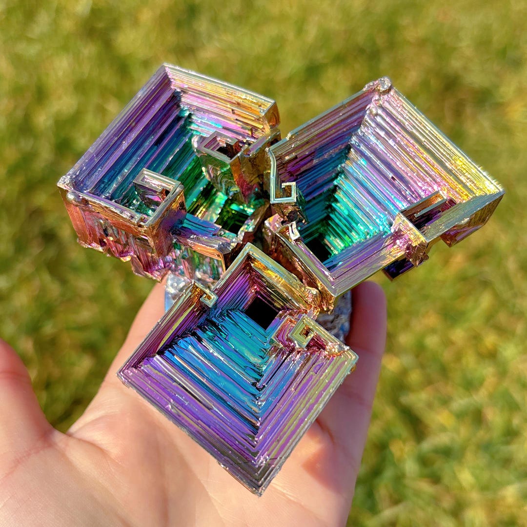 550-720g Rainbow Bismuth Ore,bismuth Crystal Tower,crystal Quartz ...